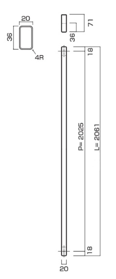 2061mm Door Pull Handle | Products | Interior Hardware | KAWAJUN Hong ...