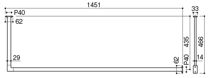 吊衣桿AC-902 W1451（壁＋天花板用） | 產品信息 | 建築裝飾五金 | KAWAJUN Hong Kong Limited